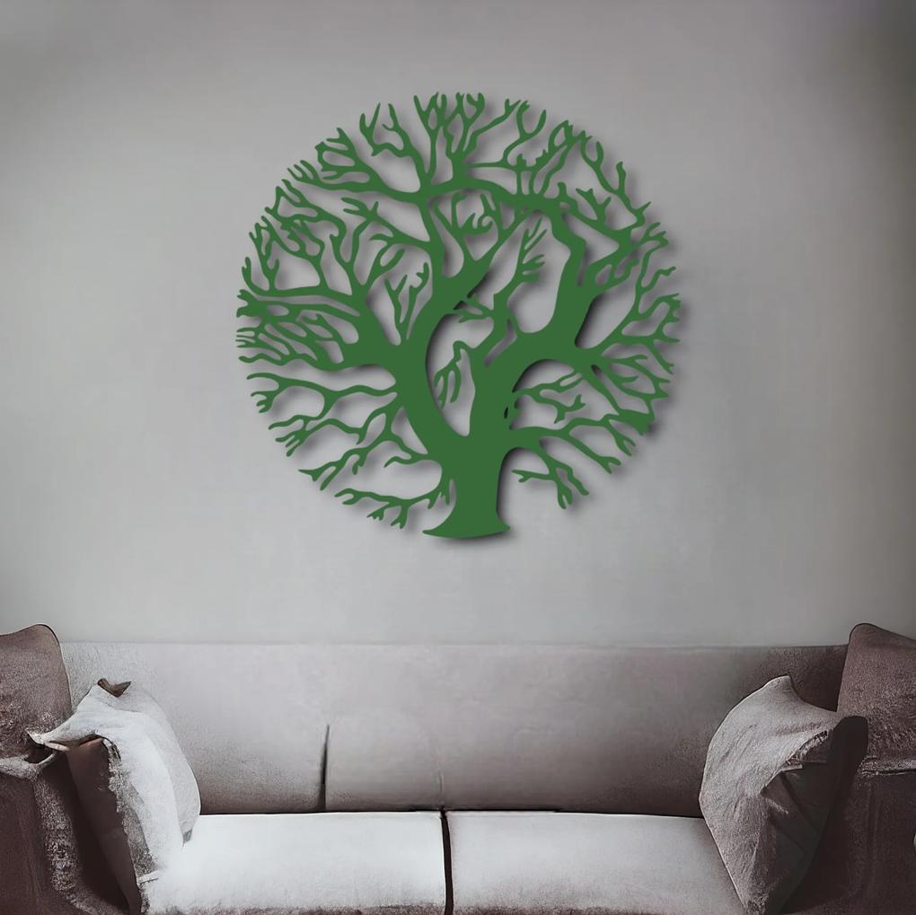 Strom života 3 - kovový obraz na zeď Velikost: 100cm, Barva: Black