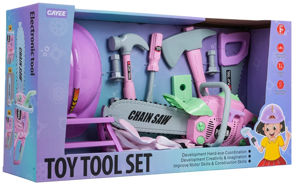 RKToys Dětská sada nářadí Růžová