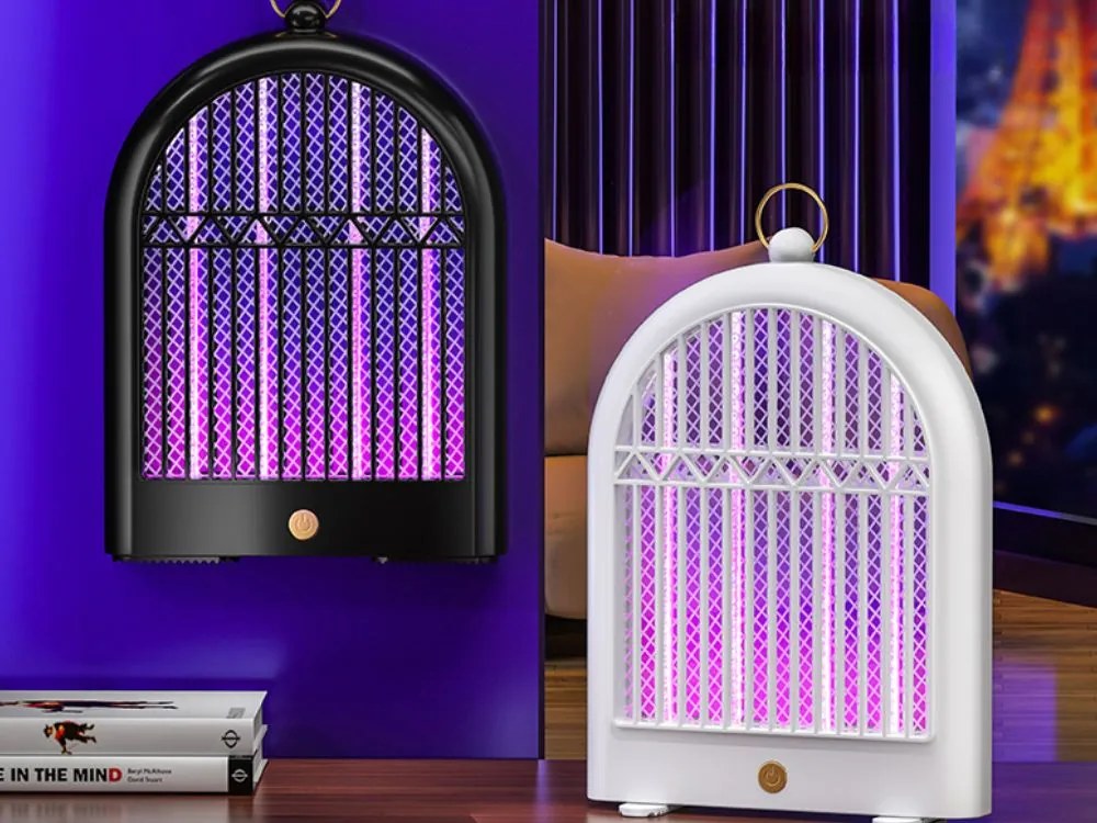 Verk Group Elektrická led insekticidní lampa uv pro komáry mouchy přívěsek 2 usb režimy