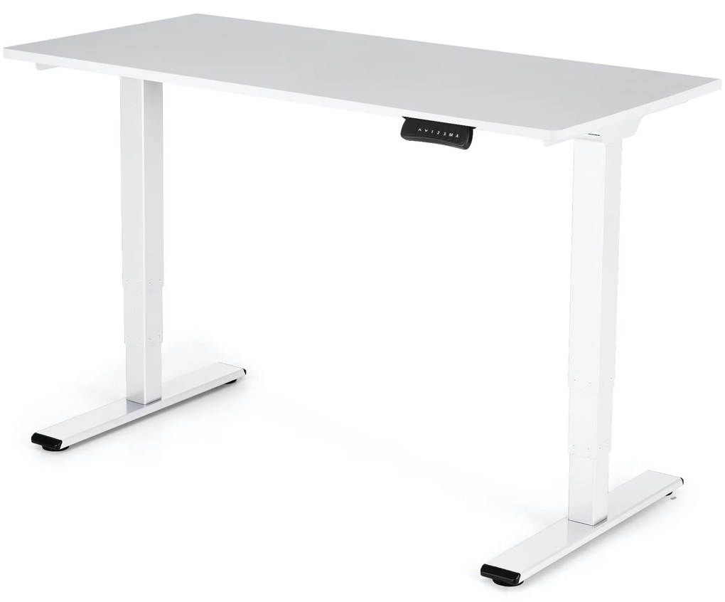 Výškově nastavitelný stůl Liftor 3segmentové nohy bílé,   deska 1380 x 650 x 25 mm bílá