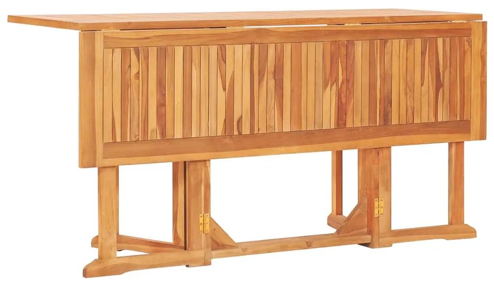 vidaXL 7dílný skládací zahradní jídelní set masivní teakové dřevo