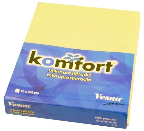 Vesna | Prostěradlo Komfort MIKRO TC smetanové 90x200 cm