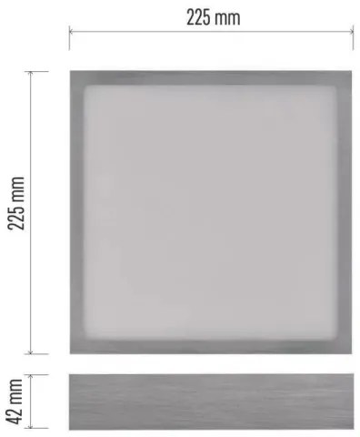 LED Stropní svítidlo LED/21W/230 3000/3500/4000K 22,5x22,5 cm chrom