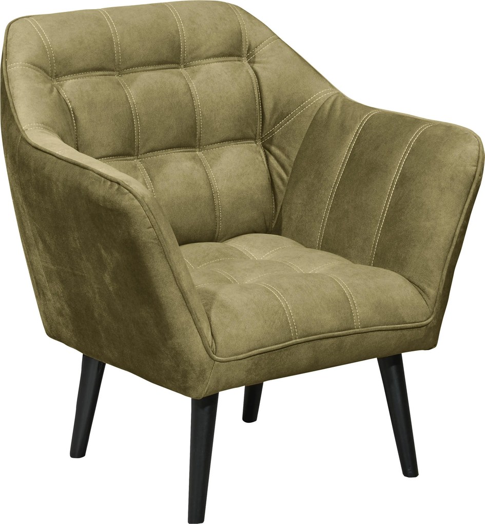 XXXLutz KOKTEJLOVÉ KŘESLO, textil, kompozitní dřevo, olivově zelená MID.YOU - Křesla klasická - 002220053006