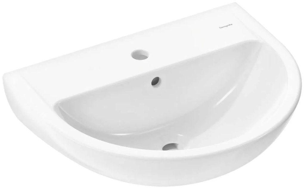 Hansgrohe GladeLake S - Umyvadlo, 55x45 cm, s přepadem, otvor pro baterii, bílá 60101450