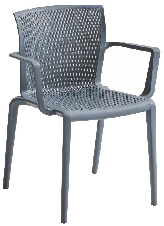 Plastová zahradní židle Venice s područkami 10 černá