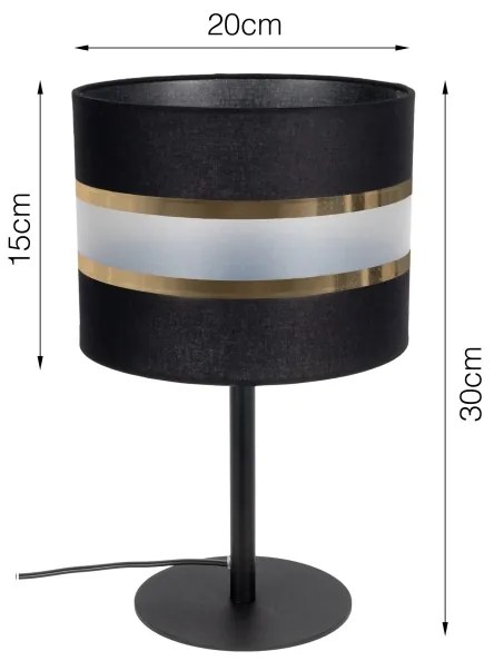 Stolní lampa CORAL 1xE27/60W/230V černá