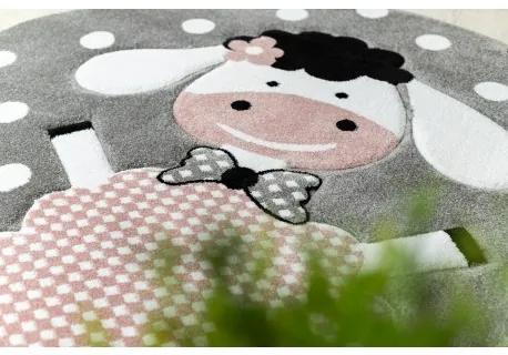 Kulatý koberec PETIT DOLLY Ovečka, šedý velikost kruh 140 cm | krásné koberce cz