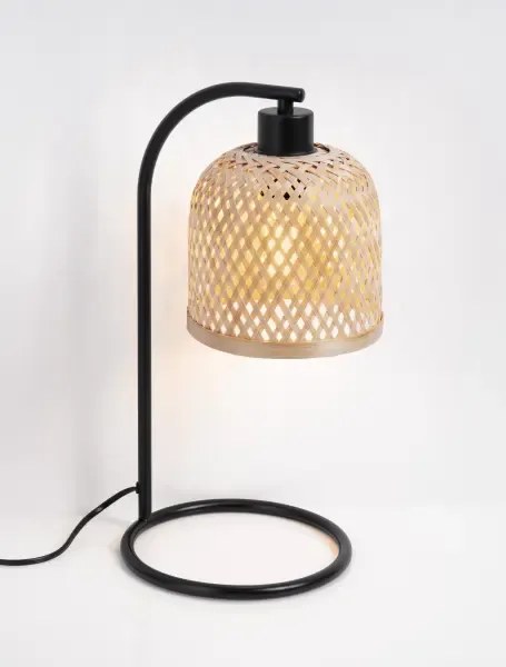 LED přírodně-černá stolní lampa Intra