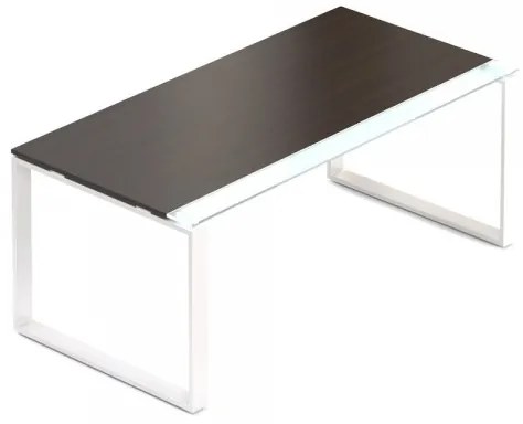 Stůl Creator 180 x 90 cm, bílá podnož, 2 nohy