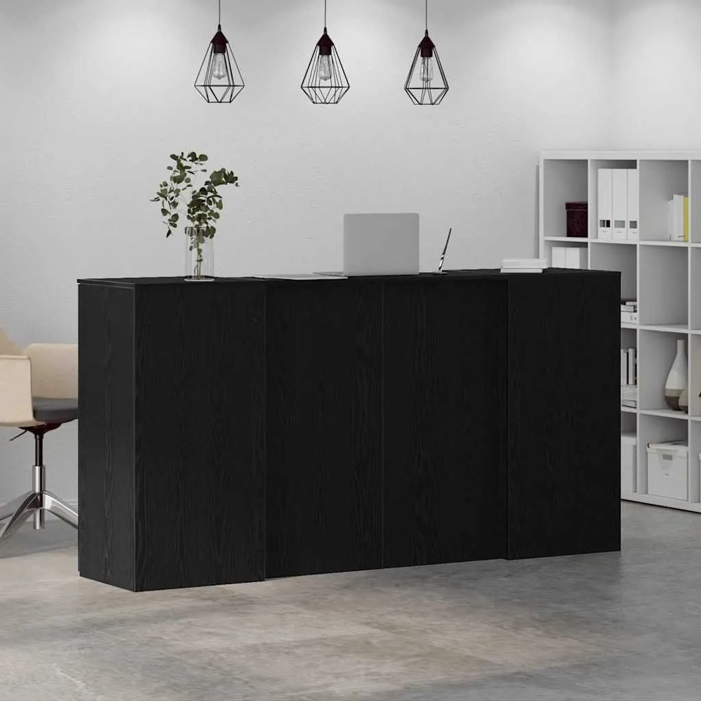Recepční stůl černý dub 200 x 50 x 103,5 cm, konstrukční dřevo 3324179