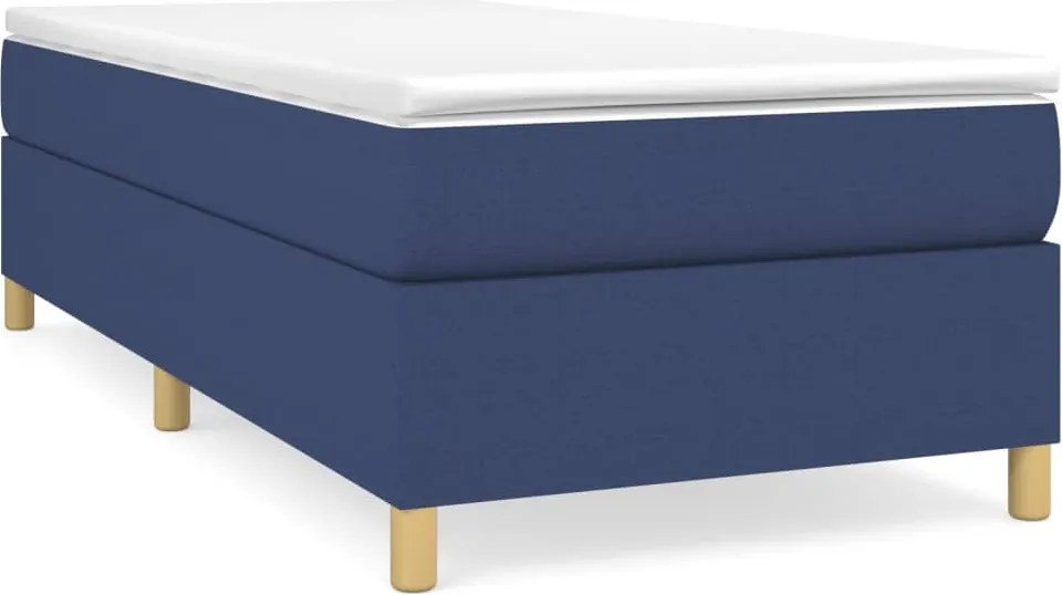 Rám postele s boxspringem modrá 90x190 cm textil 3120927