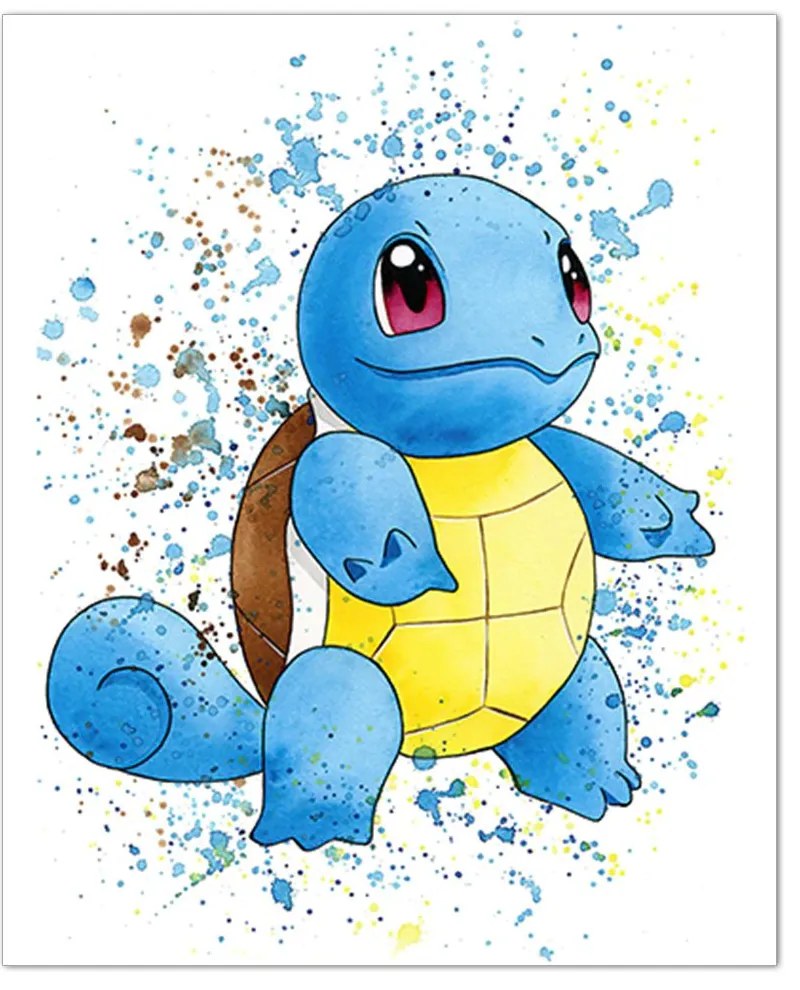 Obraz s motivem Pokémon - 4 rozměry Rozměr: 13x18 cm, Varianta: Squirtle