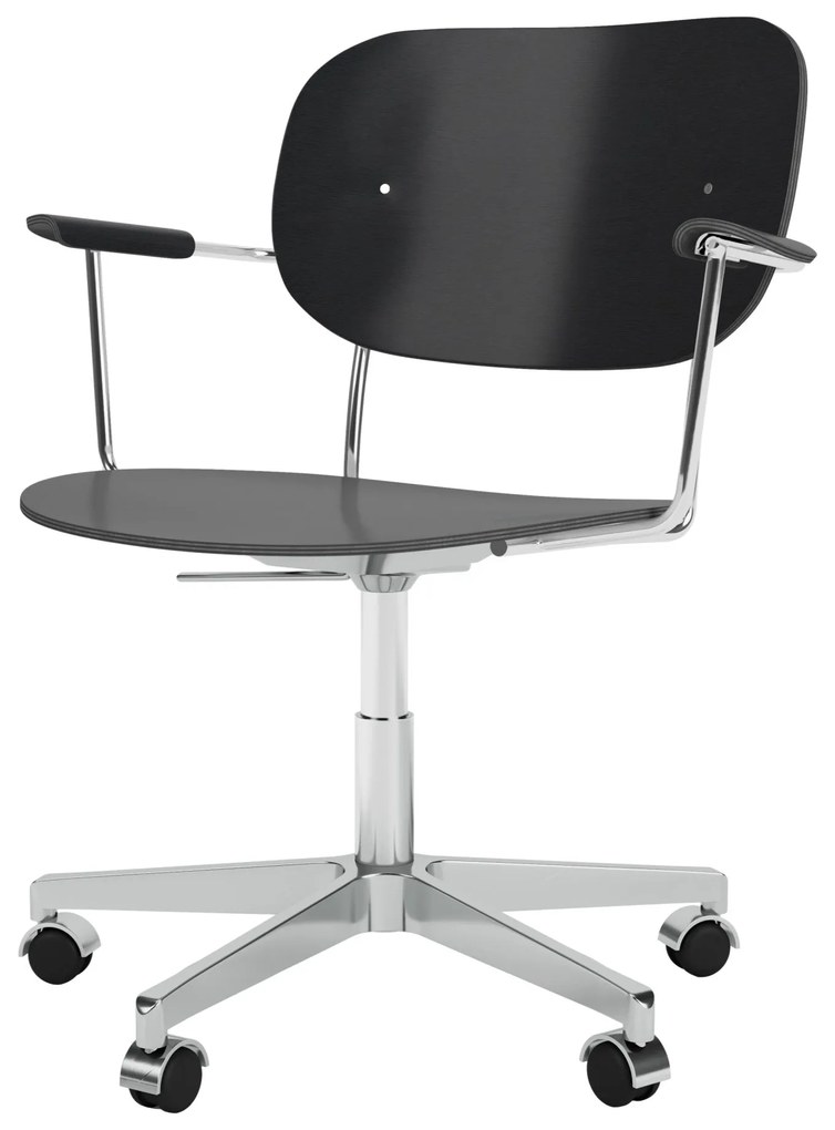 AUDO (MENU) Kancelářská židle Co Task Chair s područkami, Chrome / Black Oak