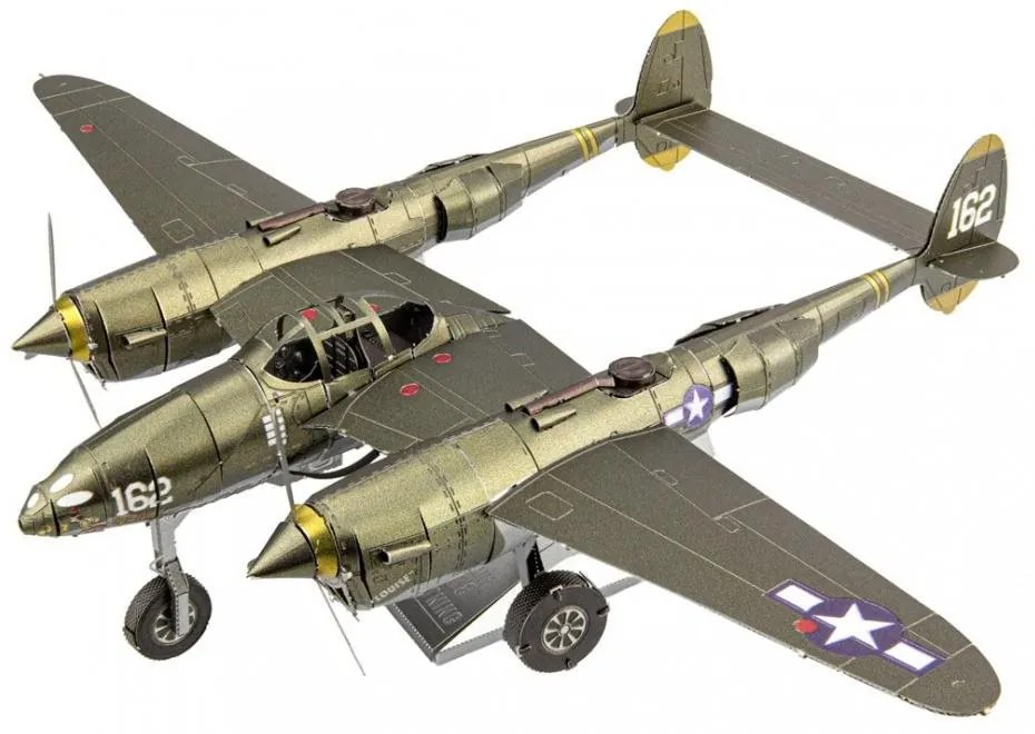 3d puzzle metal earth 3d puzzle lockheed martin p-38 lightning (iconx)