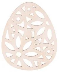 ČistéDřevo Dřevěné zdobené vajíčko III 10 x 8 cm