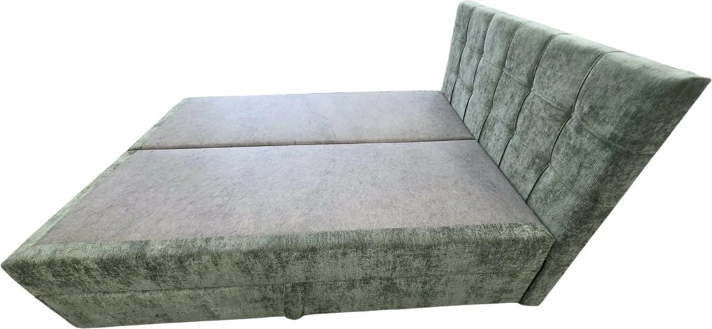 Čalouněná postel boxspring DIRELIS VIBE 160x200 cm tmavě zelená Matrace: Matrace Bonell pružinová