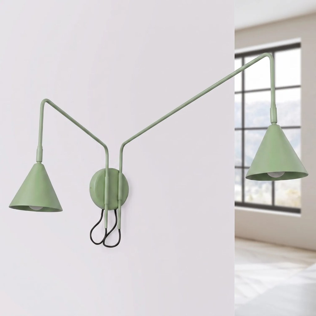 Sollux Lighting Nástěnné svítidlo NOX 2 šalvějové s vypínačem