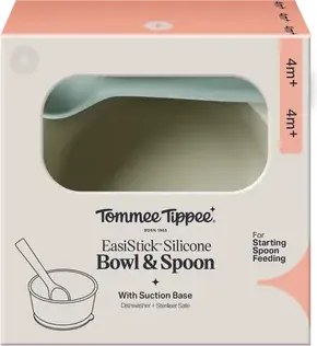Tommee Tippee Silikonová mistička s přísavkou a lžičkou zelená