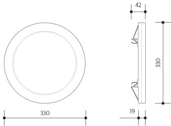 Podhledové/přisazené svítidlo Panlux ADAPT CCT 3000-4000-6000K 30W průměr 330mm PN21400003