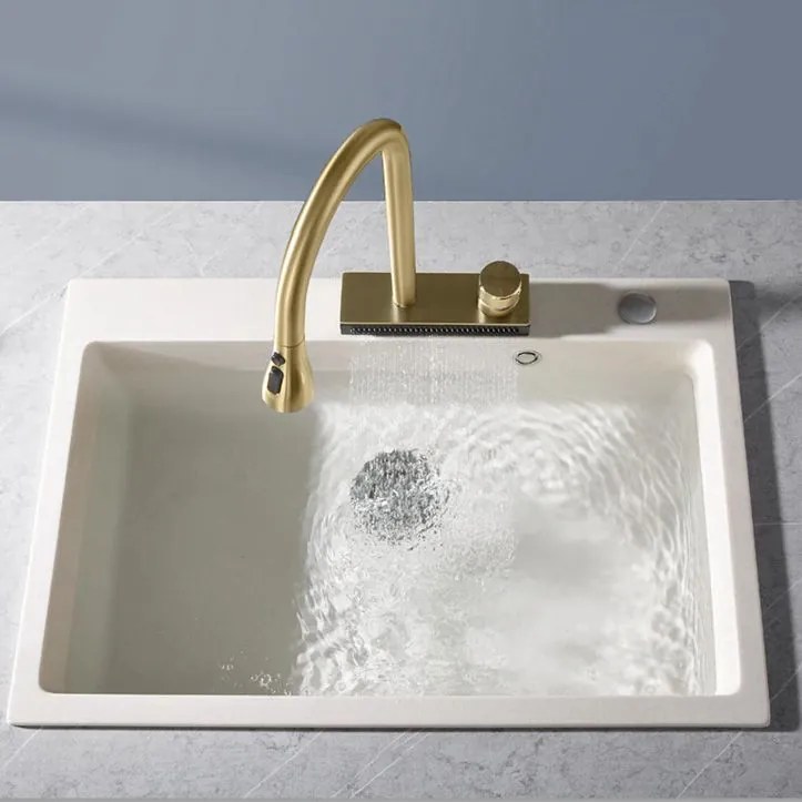 Rea Conor, kuchyňská baterie h-400, zlatá matná, REA-B6312