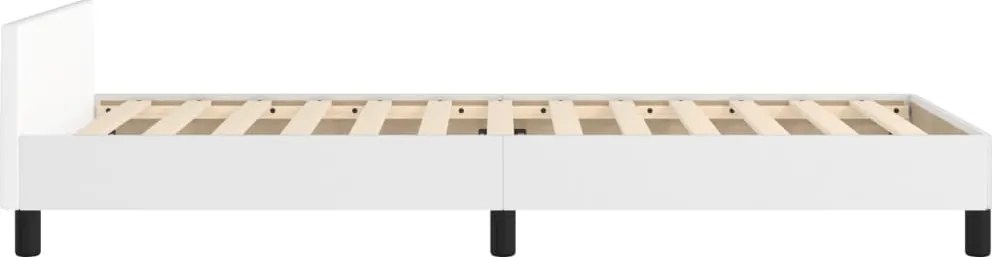 Rám postele s čelem bílý 100x200 cm umělá kůže 3125556