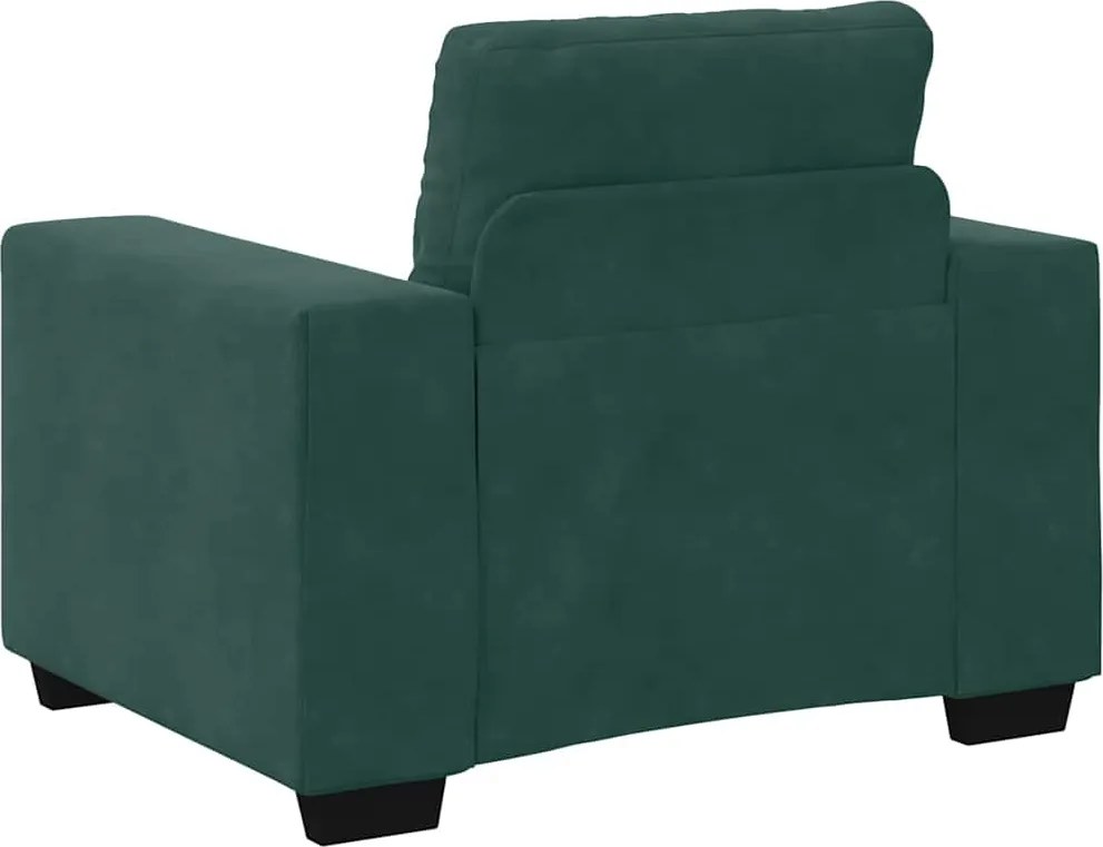 Set pohovek 3 ks Tmavě zelená samet 3324641