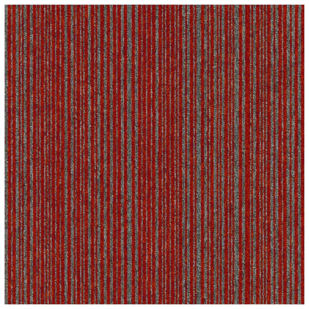 Kobercový čtverec Coral Lines 60380-50 červeno-šedý - 50x50 cm