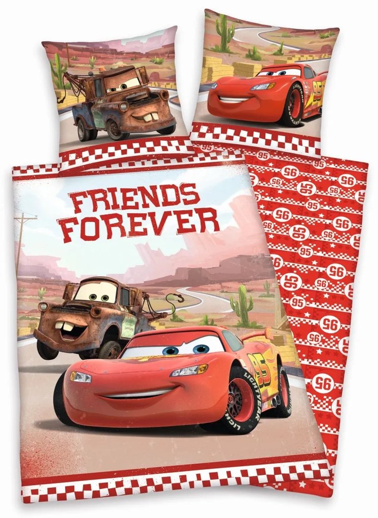 Herding Povlečení Cars Friends Forever 442961077 - 140x200, 70x90, 100% bavlna