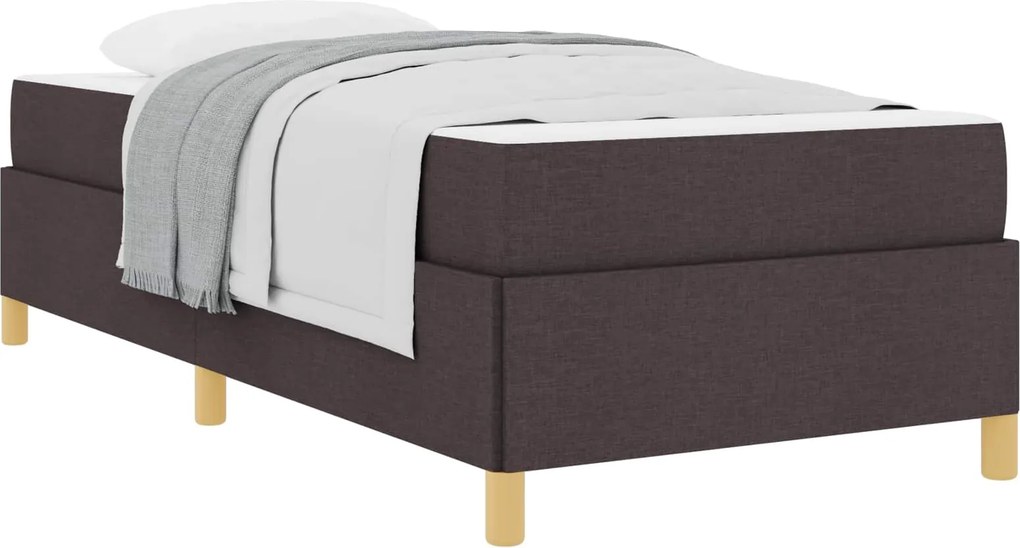Rám postele Tmavě hnědá 90 x 190 cm textil 3398902