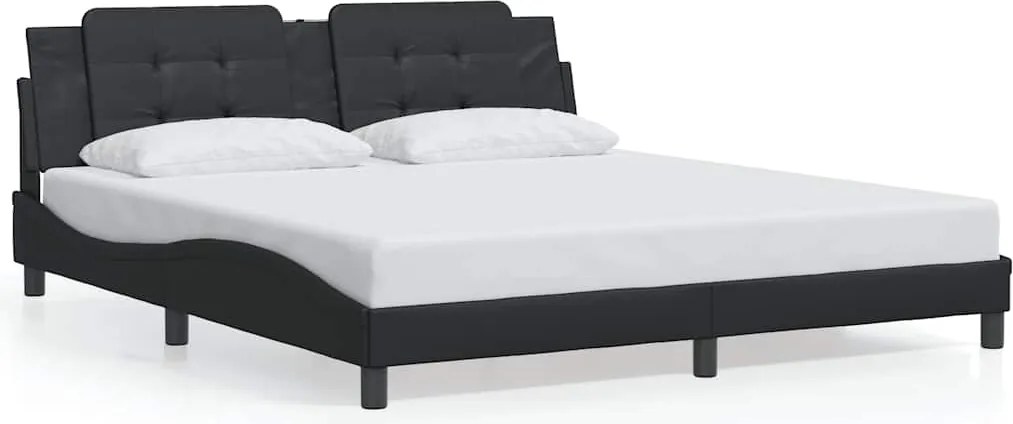 Rám postele bez matrace Zadar černý 180x200 cm umělá kůže 3208198