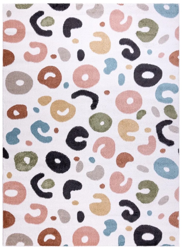 Dywany Łuszczów, Dětský kusový koberec Fun Spots cream, 120x170, vícebarevná, dětský pokoj