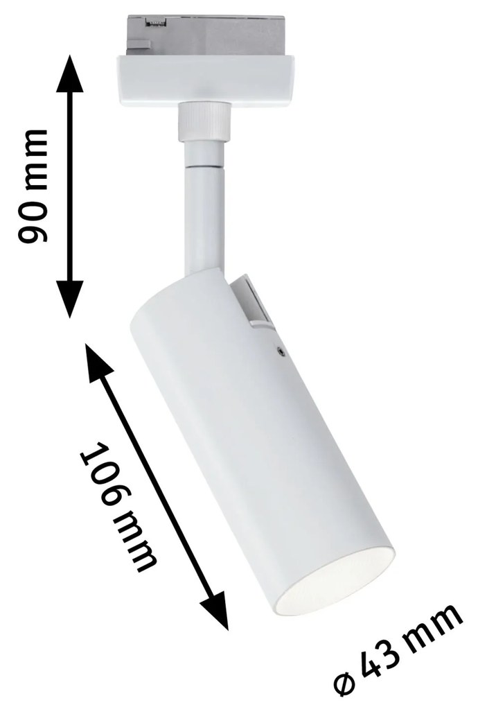Paulmann 95597 Tubo, spot pro Urail system, 1x4W LED 4000K, tříkrokové stmívání, bílá