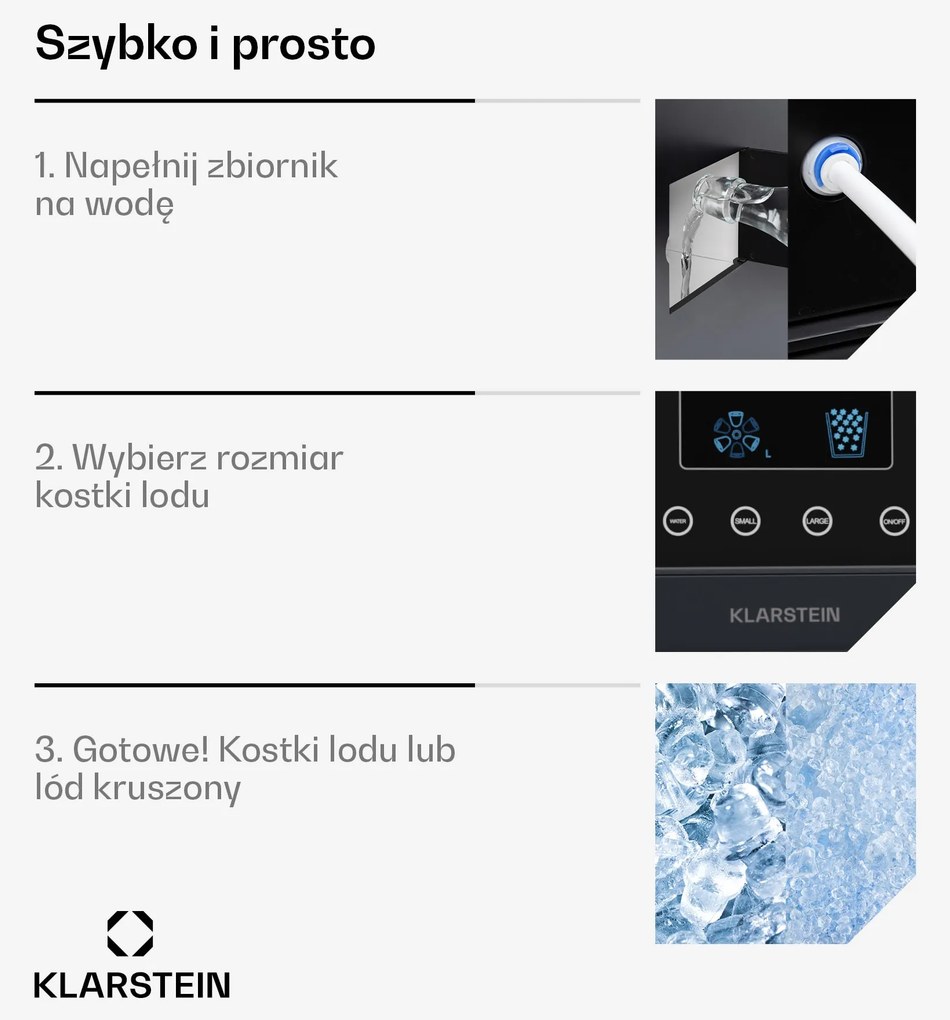 Klarstein IceAge Crush, výrobník ledu, 2 velikosti, drcený led