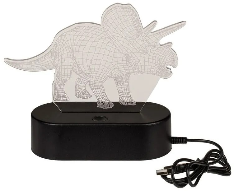 Dětská lampička 3D TRICERATOPS