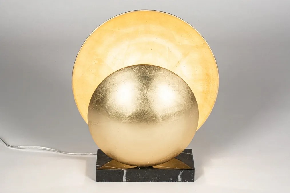 Stolní lampa Moormann Gold and Black Marmor