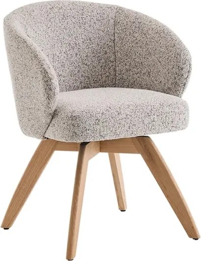 Designová otočná židle Tolinka béžová / přírodní