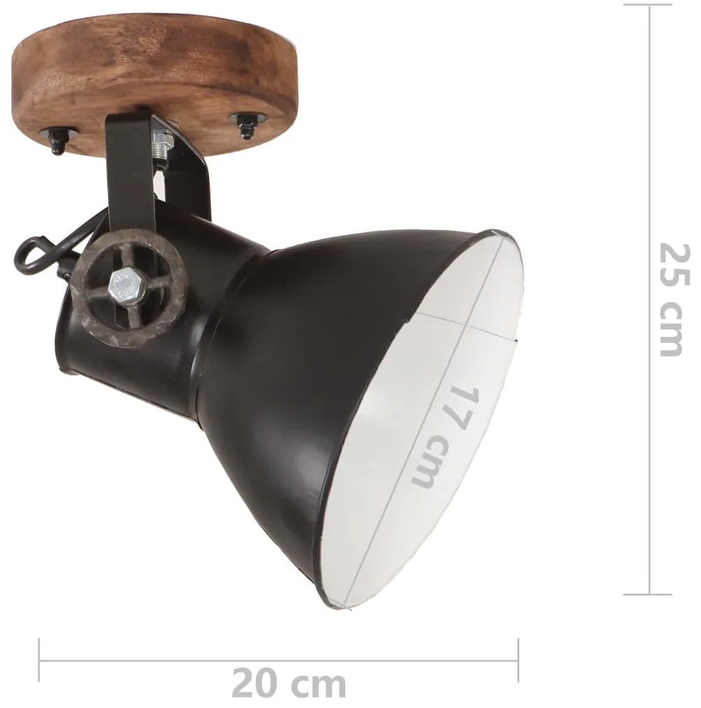 vidaXL Marketos Industriální nástěnné/stropní lampy 2 ks černé 20 x 25 cm E27