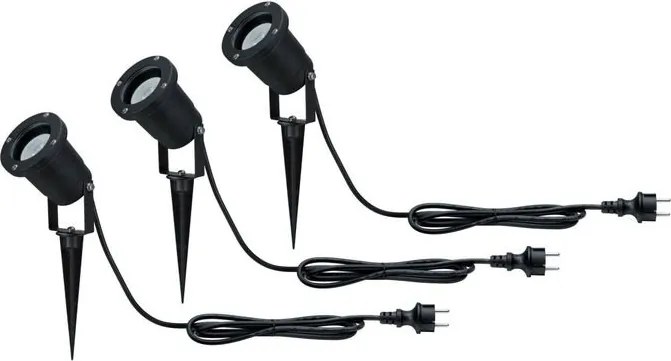 P 98897 Outdoor LED svítidlo - zápich do země IP44 3x3,5W GU10 černá - PAULMANN