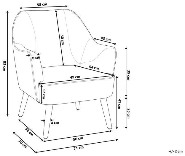 Žluté oválné čalouněné křeslo - LOKEN