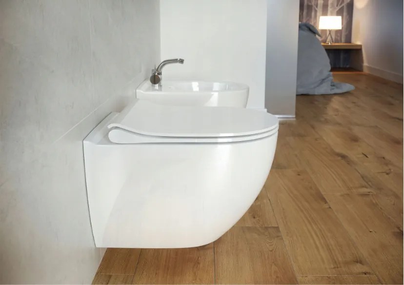 Cersanit ZEN - závěsná wc mísa CleanOn s pomalu padajícím sedátkem, bílá, S701-428
