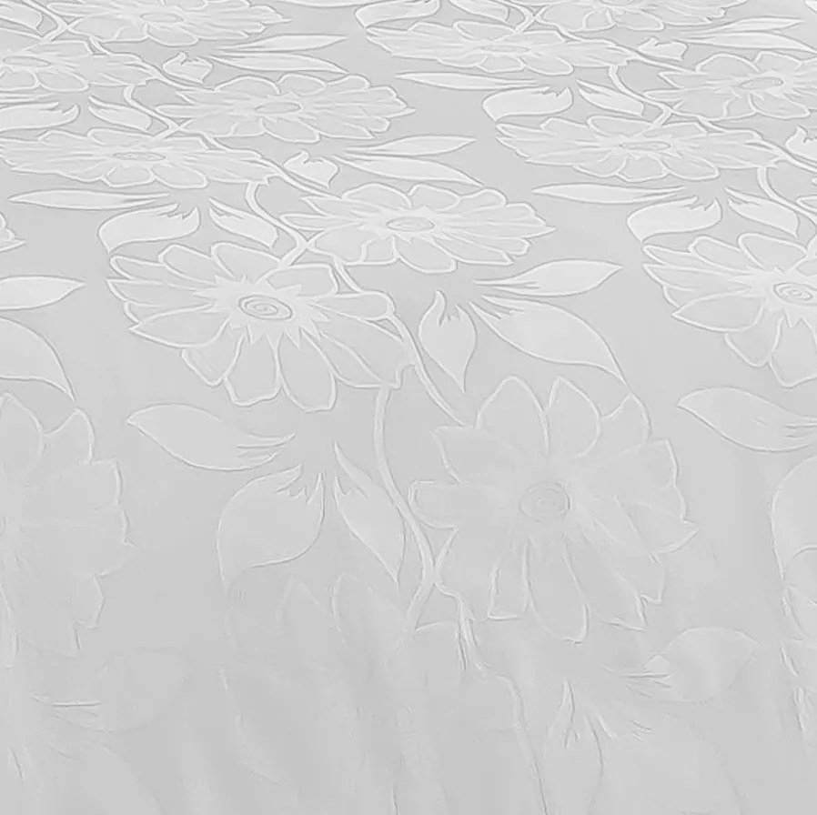 Dadka Povlečení damašek Jiřiny bílé 220x220, 2x70x90 cm
