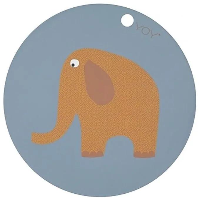 OYOY Dětská silikonová podložka Elephant, multi barva, plast