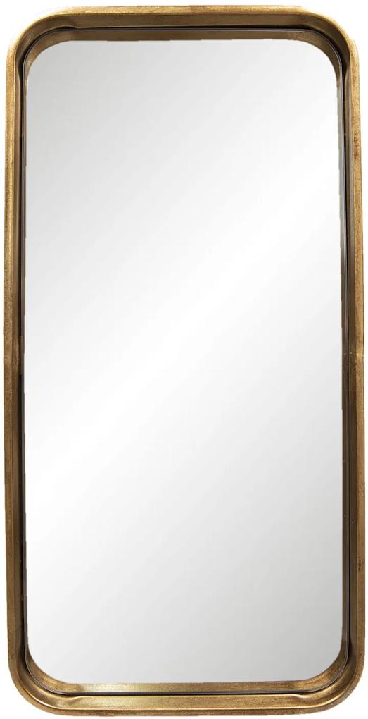 Nástěnné zrcadlo se zlatým rámem - 28*3*56 cm