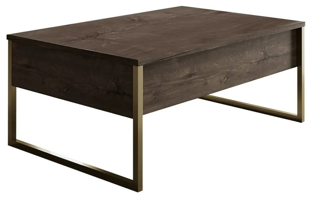 Konferenční stolek Luxe Walnut and Gold