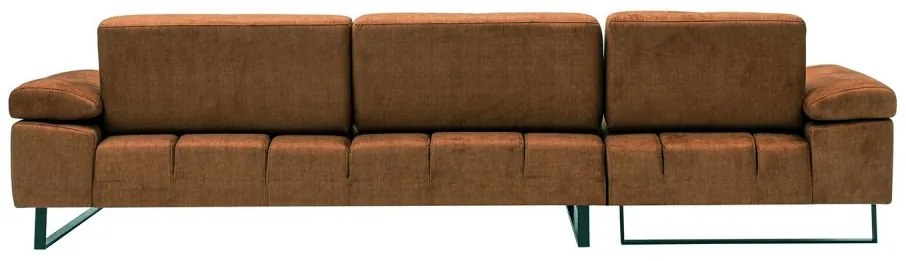 Designová rohová sedačka Vatusia 274 cm oranžová - pravá