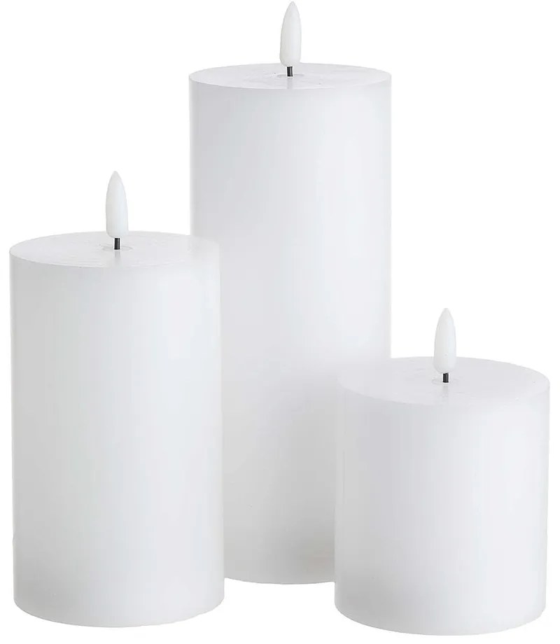 NORDIC LIGHT LED Svíčky 3 ks - bílá