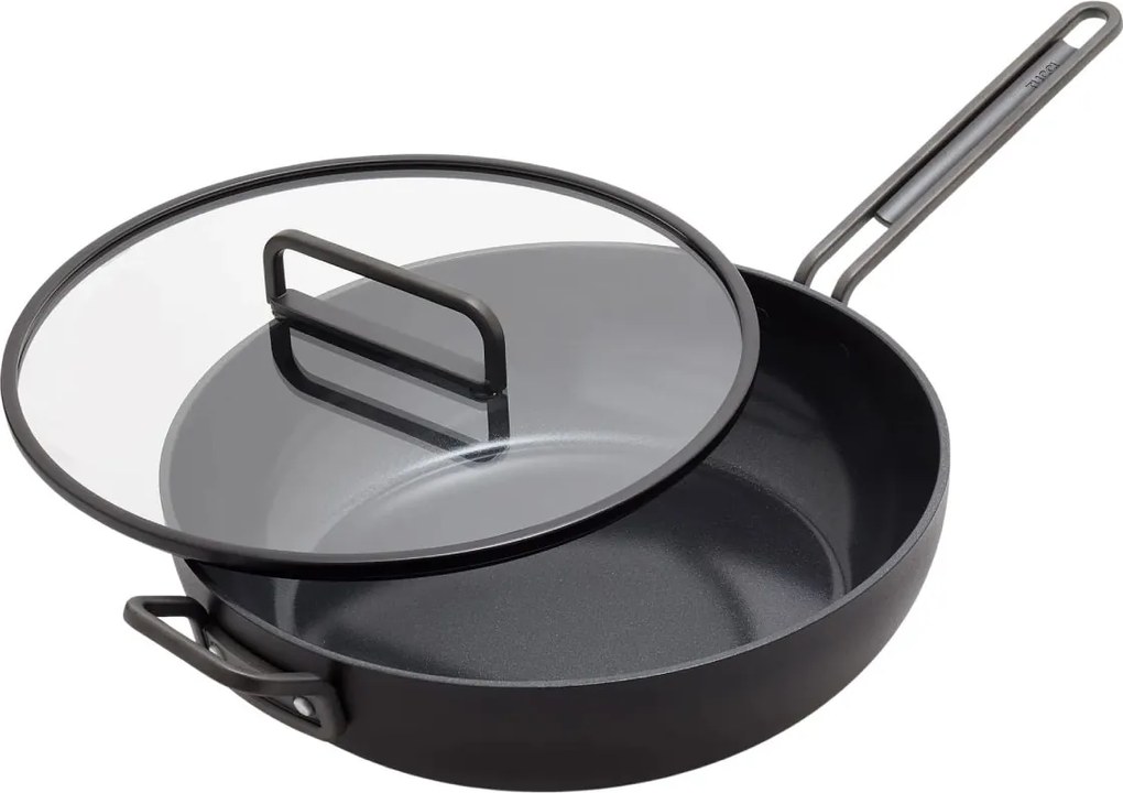 GreenPan Nepřilnavá keramická soté pánev s poklicí, Stanley Tucci, Ø 33 cm / 6,2 l, černá CC007809-004