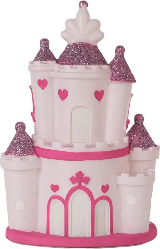 Dětská stolní LED lampička růžový zámek Castle - 16*11*24 cm