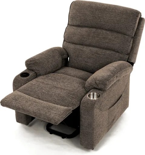 Polohovací křeslo béžové, elektrické TV-S8348 CRM2